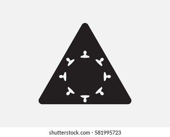 People Triangle Icon Vector Illustration Eps10 Stock Vector (Royalty ...