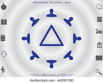 People Triangle Icon Vector Illustration Eps10 Stock Vector (Royalty ...