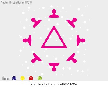 People Triangle Icon Vector Illustration Eps10 Stock Vector (Royalty ...