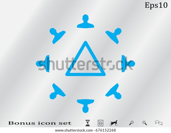 People Triangle Icon Vector Illustration Eps10 Stock Vector (Royalty ...