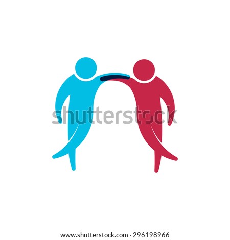 People Two Friends Logo Stock Vector (Royalty Free) 296198966 ...