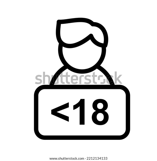People Under Eighteen Vector Black Isolated Stock Vector (Royalty Free ...