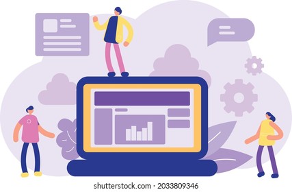 People Using Modern Technology Illustration Stock Vector (Royalty Free ...