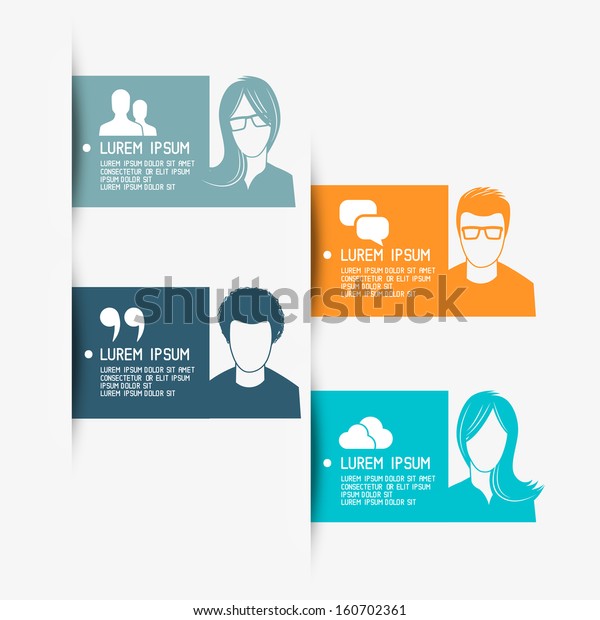People Vector Banner Layouts Vector Illustration Stock Vector (Royalty ...