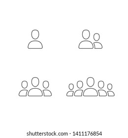 People Vector Icon Set Member Group Stock Vector (Royalty Free ...