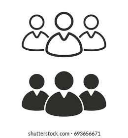 People Vector Icons Set Black Illustration Stock Vector (Royalty Free ...