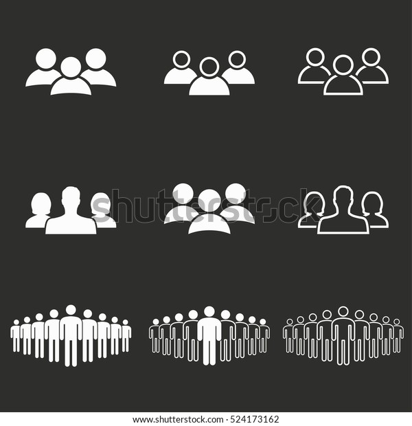 People Vector Icons Set White Illustration Stock Vector (Royalty Free ...