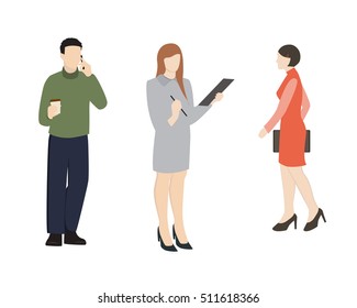 People Vector Illustration Cartoon Characters Secretary Stock Vector ...