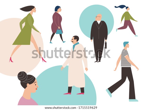 People Vector Set Illustration Men Women Stock Vector (Royalty Free ...