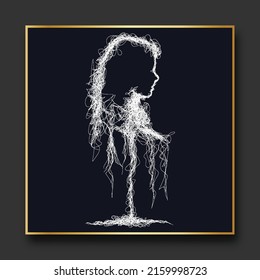 People Vector Sketch Illustration Scribble Art Stock Vector (Royalty ...