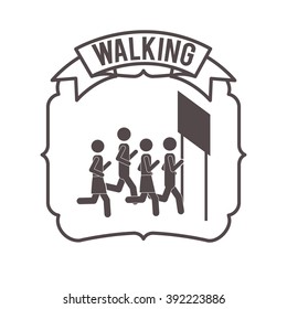 People Walking Design Stock Vector (Royalty Free) 392223886 | Shutterstock