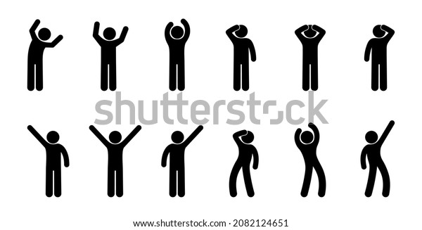 People Waving Their Hands Various Gestures Stock Vector (Royalty Free ...