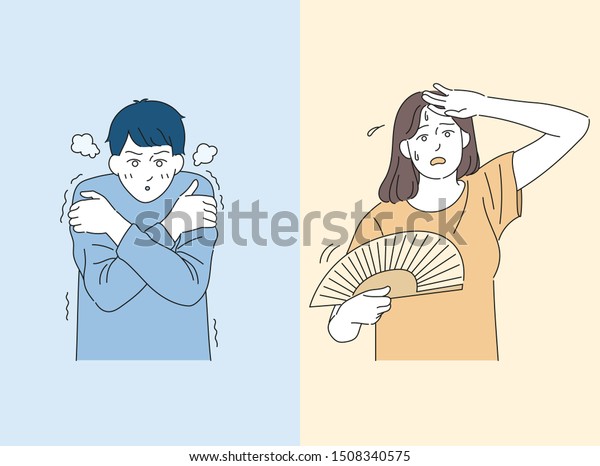 People Who Cold Tremble Those Who Stock Vector (Royalty Free) 1508340575