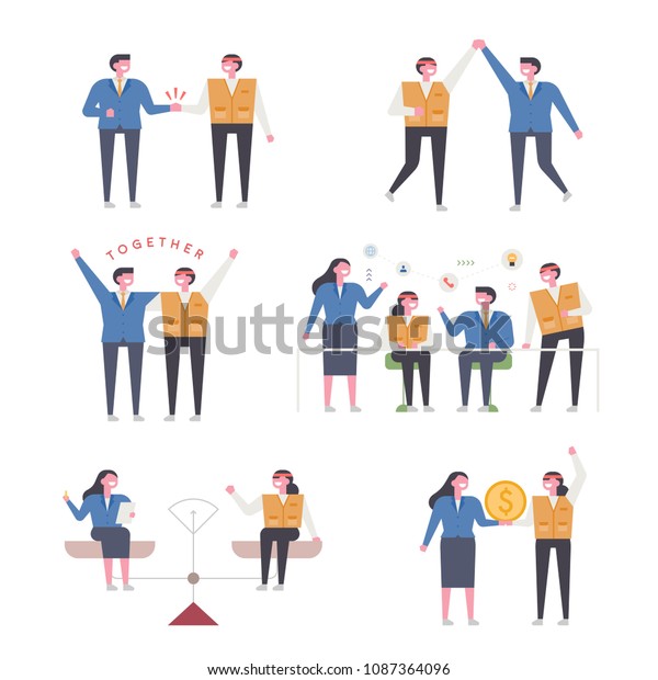 People Who Show Labor Unity Flat Stock Vector (Royalty Free) 1087364096 ...