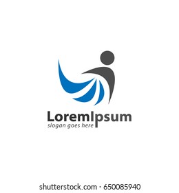 People Winged Design Logo Stock Vector (Royalty Free) 650085940 ...