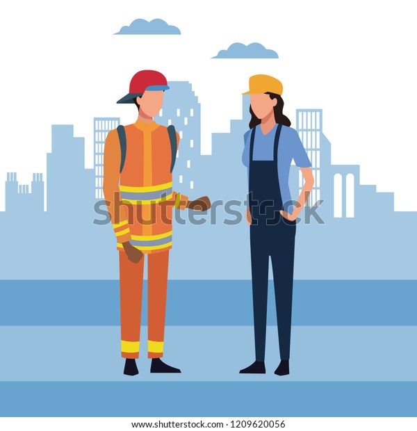 People Working Cartoon Stock Vector (Royalty Free) 1209620056 ...