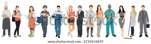 Peoples Different Occupation Profession Stock Vector (Royalty Free ...