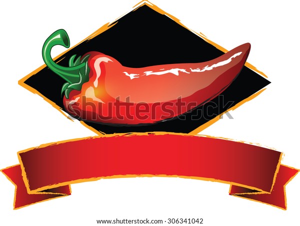 Pepper Logo Label Design Stock Vector (Royalty Free) 306341042 ...