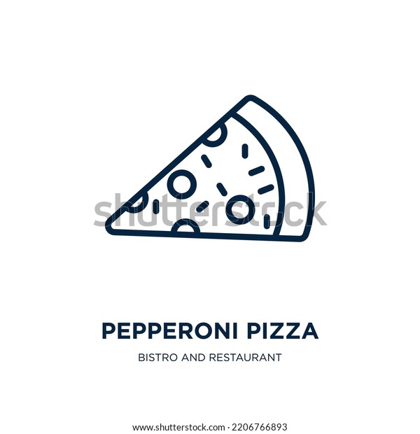 Pepperoni Pizza Icon Bistro Restaurant Collection Stock Vector (Royalty ...
