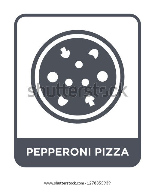 Pepperoni Pizza Icon Vector On White Stock Vector (Royalty Free ...