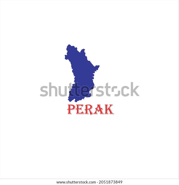 Perak Map Logo Blue Red Text Stock Vector (Royalty Free) 2051873849 ...