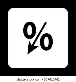 Percent Black Vector Icon Stock Vector (Royalty Free) 539410441 ...