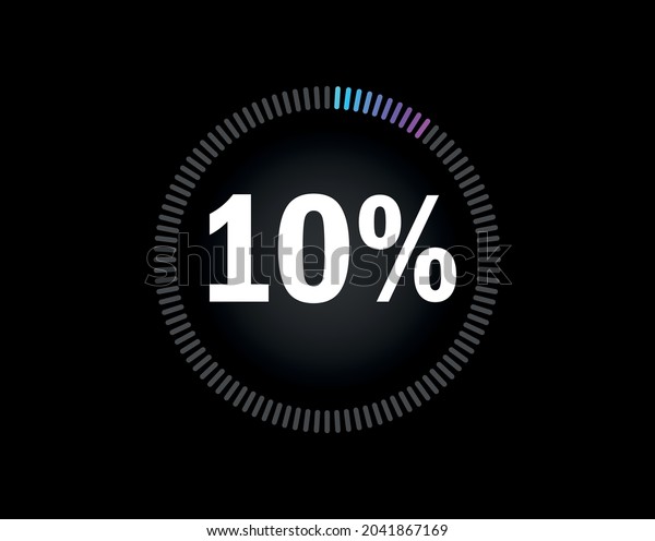 Percent Circle Diagram Showing 10 Indicator Stock Vector (Royalty Free ...
