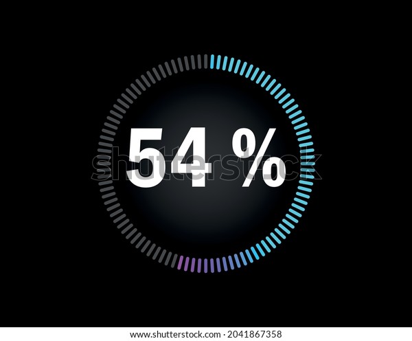 Percent Circle Diagram Showing 54 Indicator Stock Vector (Royalty Free ...