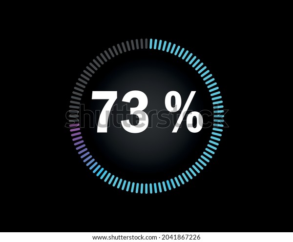 Percent Circle Diagram Showing 73 Indicator Stock Vector (Royalty Free ...