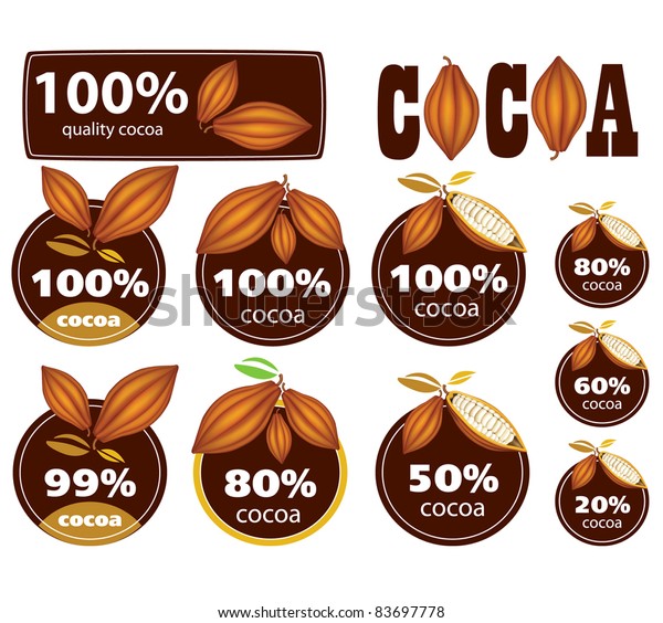 Percent Cocoa Seal Mark Icon Stock Vector (Royalty Free) 83697778 ...