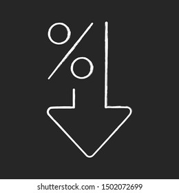 Percent Down Line Chalk Icon Percentage Stock Vector (Royalty Free ...