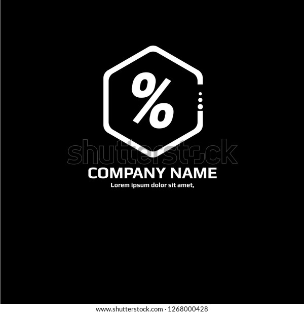 Percent Logo Concept Designed Your Web Stock Vector (Royalty Free ...