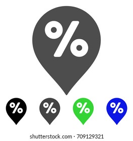 Percent Map Marker Vector Pictograph Style Stock Vector (Royalty Free ...