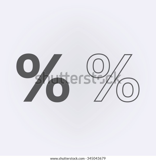 Percent Outline Sign Vector Illustration Stock Vector (Royalty Free ...