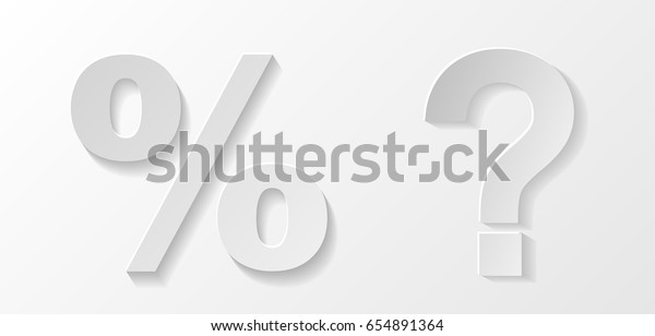 Percent Question Mark 3d Icons Vector Stock Vector (Royalty Free ...