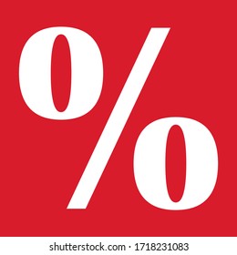 Percent Sign Illustration Background Sign Red Stock Vector (Royalty ...