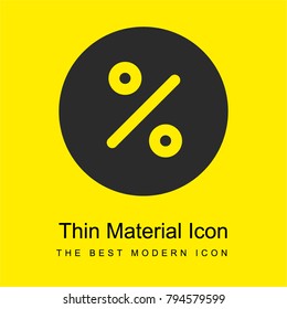 Percentage Bright Yellow Material Minimal Icon Stock Vector (Royalty ...