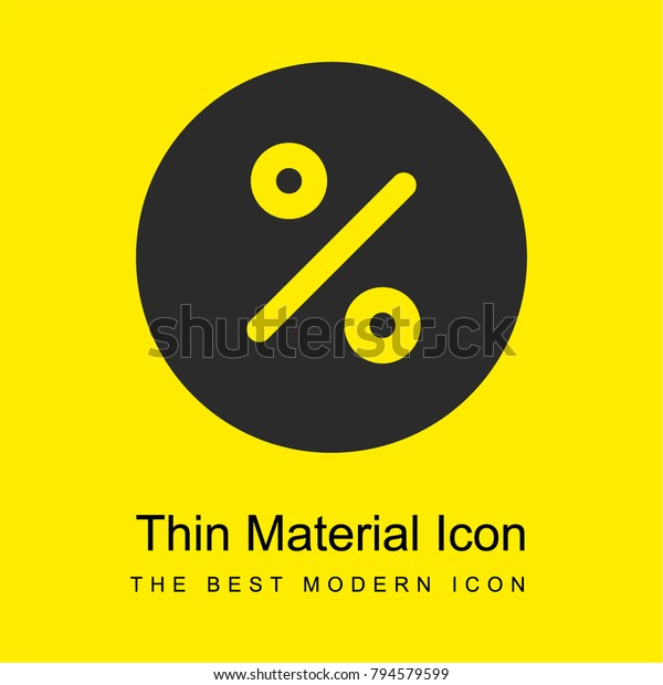 Percentage Bright Yellow Material Minimal Icon Stock Vector (Royalty ...