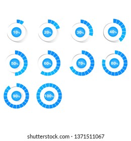 Percentage Circle Chart Stock Vector (Royalty Free) 1371511067 ...