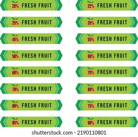 Percentage Fresh Fruit Label Vector Stock Vector (Royalty Free ...