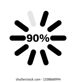 Percentage Loading Indicators 80 Percent Vector Stock Vector (Royalty ...