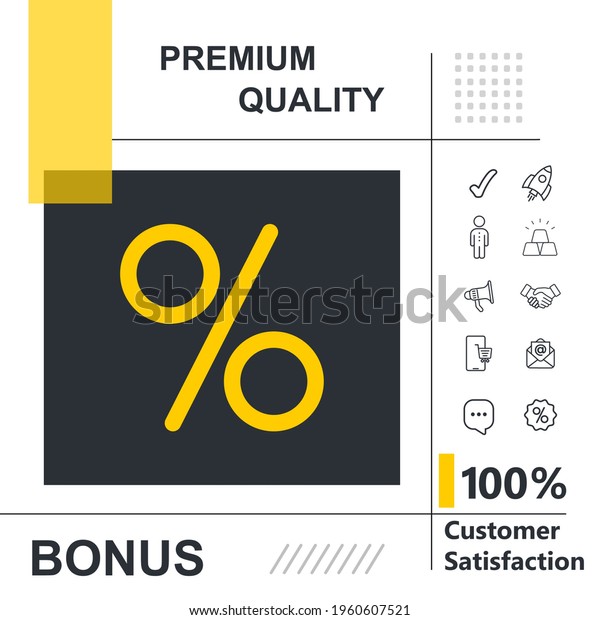 Percentage Percen Vector Thin Line Icon Stock Vector (Royalty Free ...