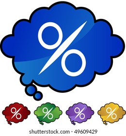 Percent Sign Sketch Typography Cartoon Illustration Stock Vector ...