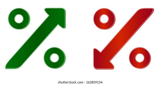 Percentage Symbol Down Arrow Stock Vector (Royalty Free) 162859154 | Shutterstock