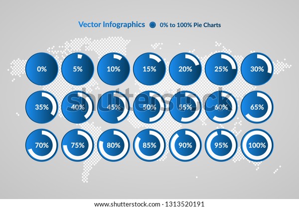 Percentage Vector Infographic Icons On World Stock Vector (Royalty Free ...