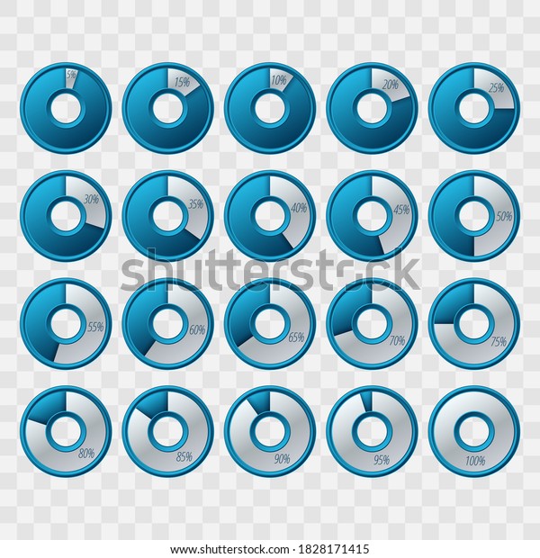 Percentage Vector Infographic Symbols Set Isolated Stock Vector ...