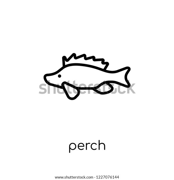 Perch Icon Trendy Modern Flat Linear Stock Vector (Royalty Free ...