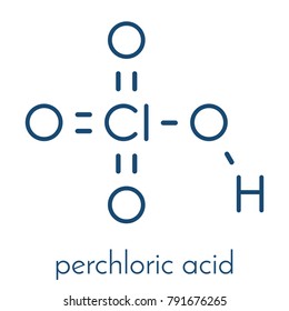 Perchloric Acid Superacid Molecule Skeletal Formula Stock Vector ...