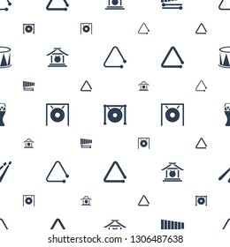 Percussion Icons Pattern Seamless White Background Stock Vector ...