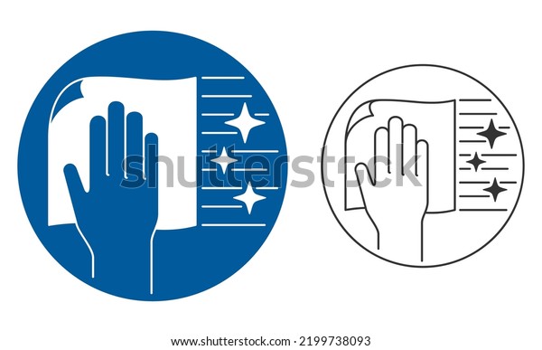 Perfect Cleaning Properties Microfibre Icon Hand Stock Vector (Royalty ...